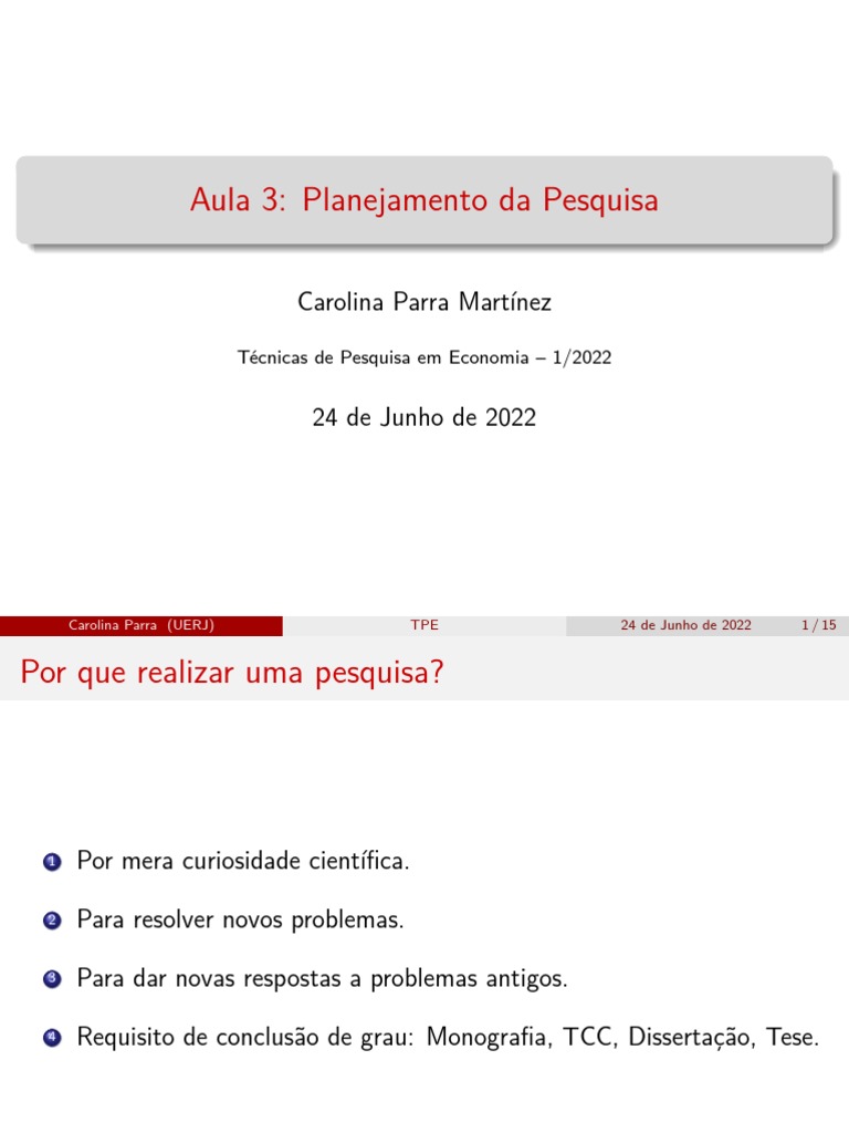 Aula 3 TPE 2022 | PDF | Economia | Science