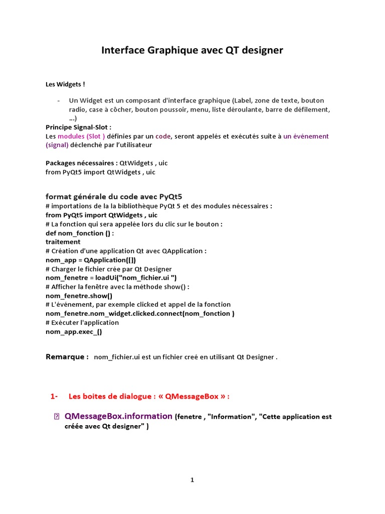 Annexe QTDesign | PDF | Ordinateurs