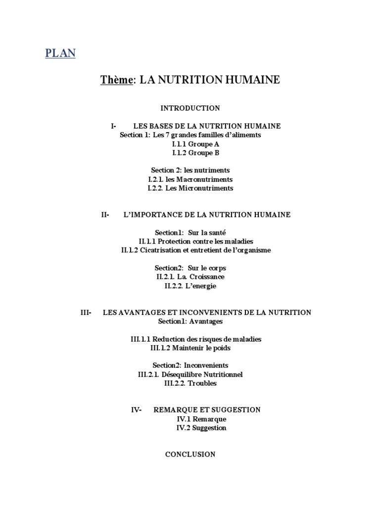 Bases et Importance de la Nutrition Humaine | PDF | Nutriments | Nutrition