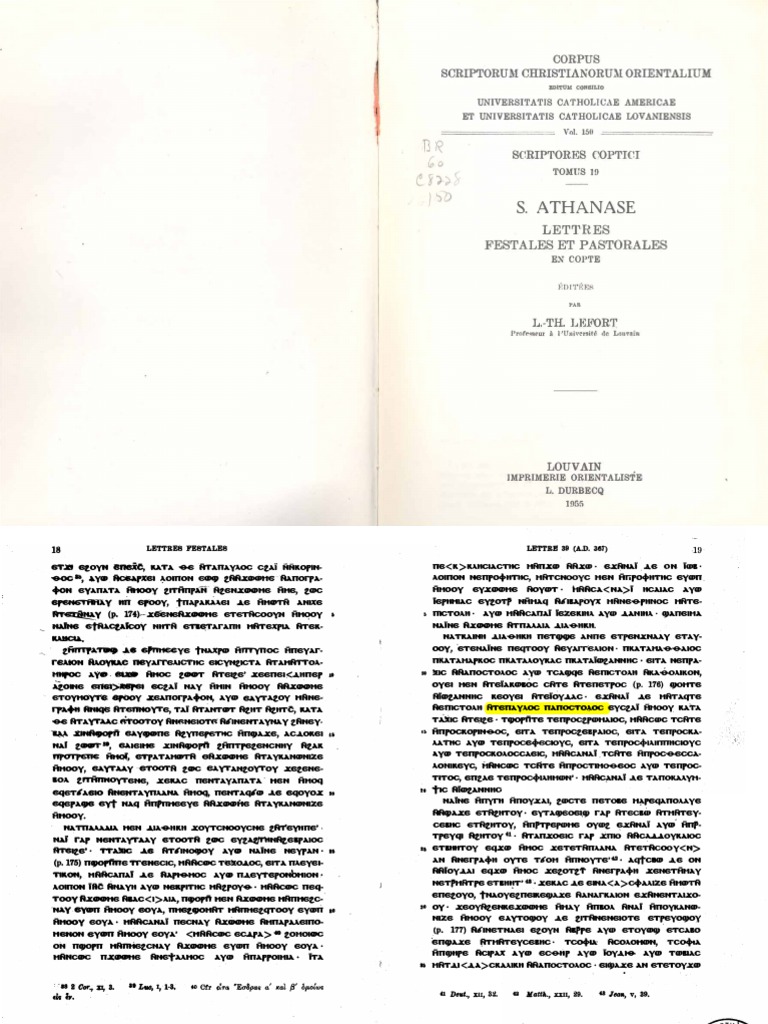 Lefort 1955 Coptic | PDF