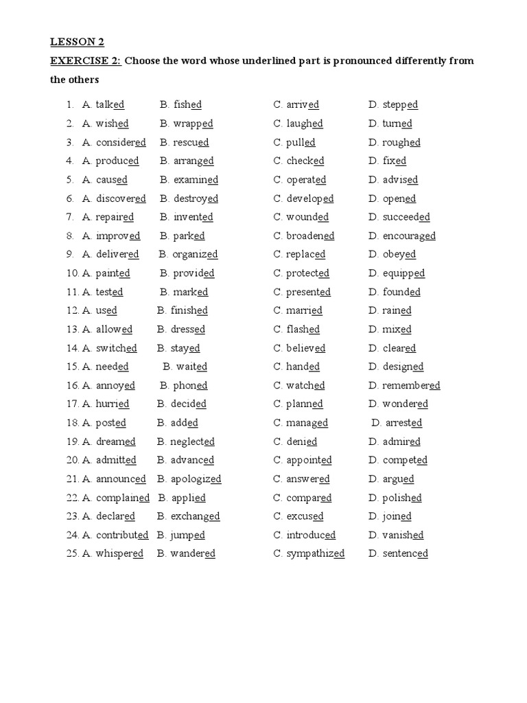 Lesson 1 - Homework Ed | PDF