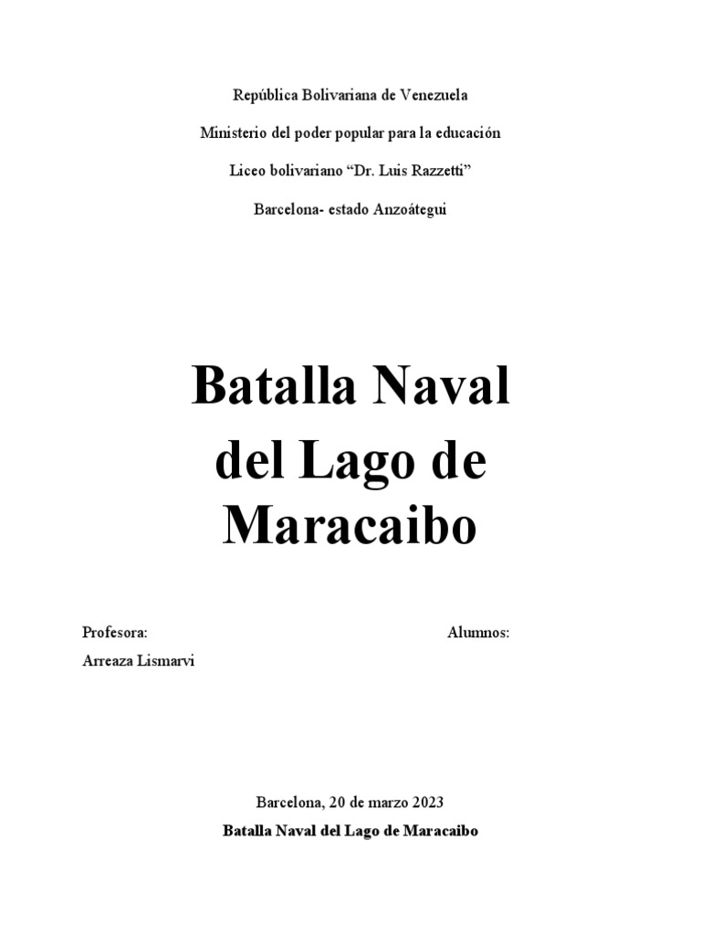 Batalla Naval: Clave de Independencia | PDF | Venezuela | Conflictos ...