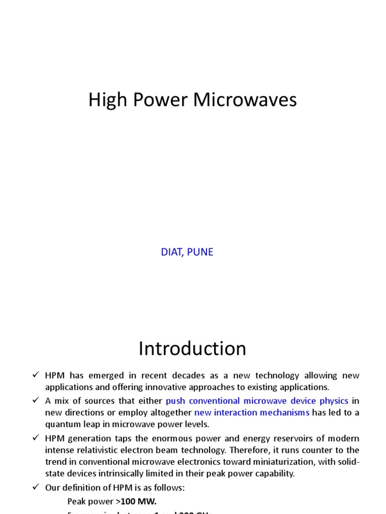 HPM Chapter1 PDF | PDF | Microwave | Antenna (Radio)