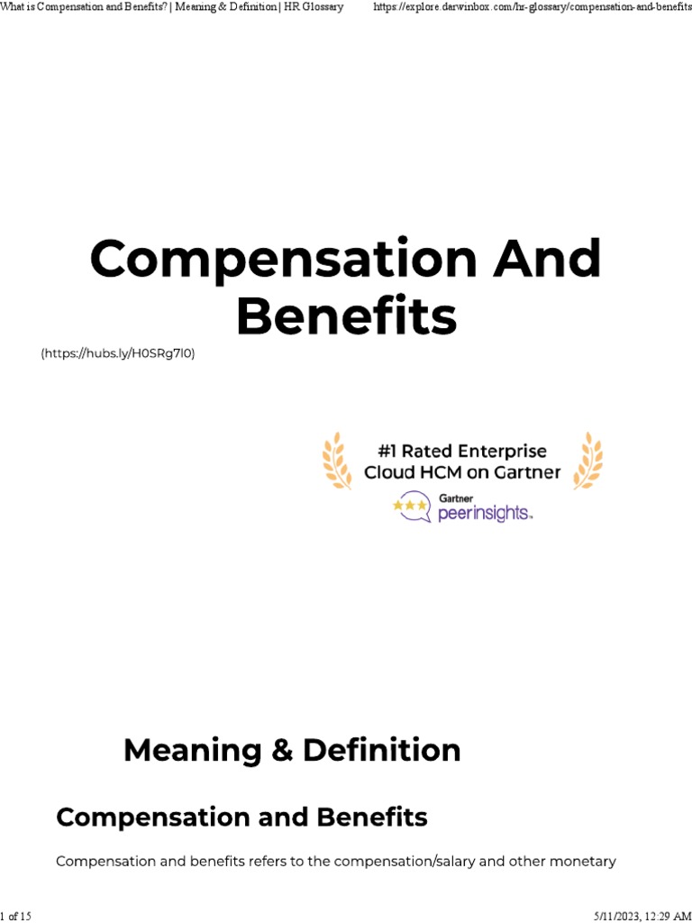 What Is Compensation and Benefits Meaning & Definition HR Glossary ...