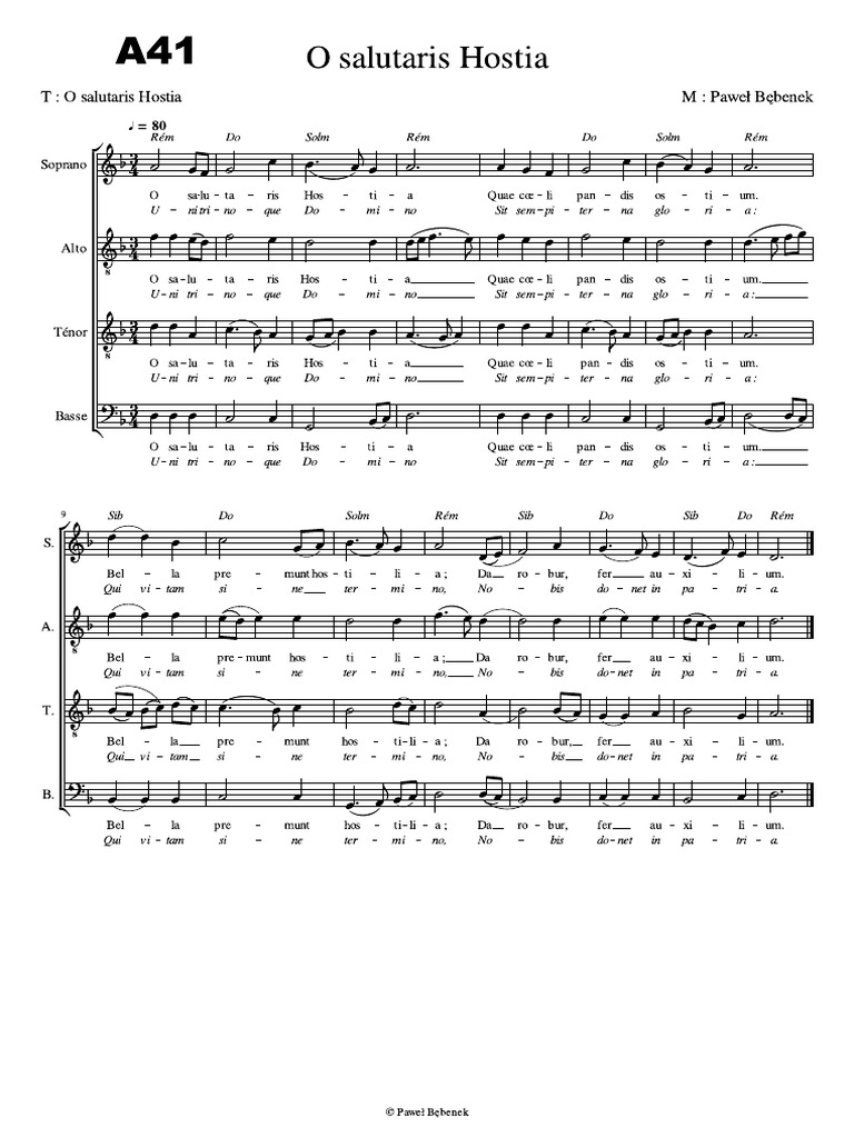 O Salutaris Hostia PDF | PDF