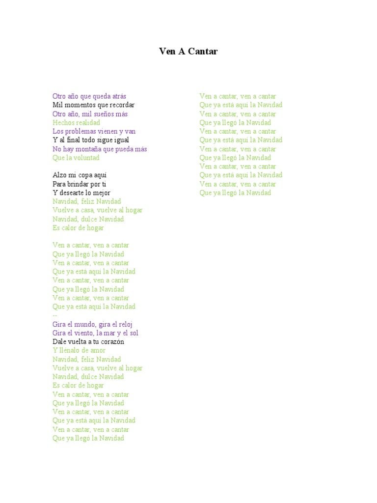 Ven A Cantar | PDF