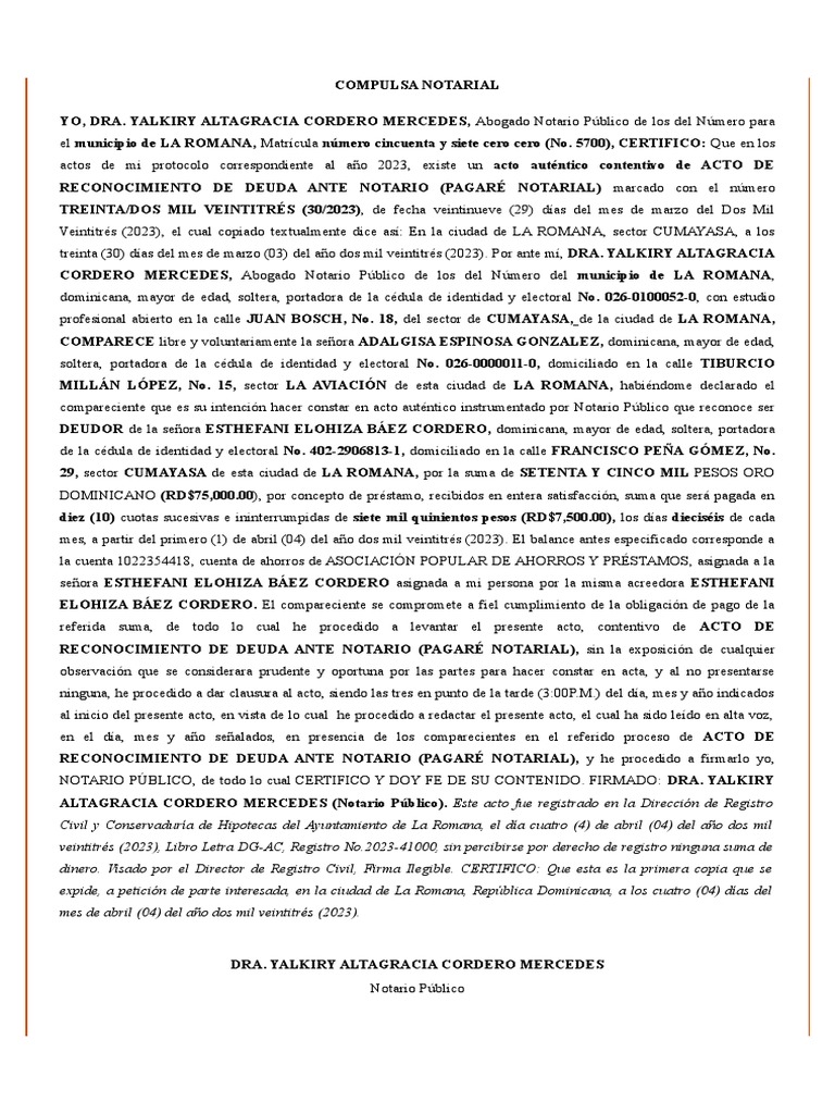 Compulsa Notarial | PDF