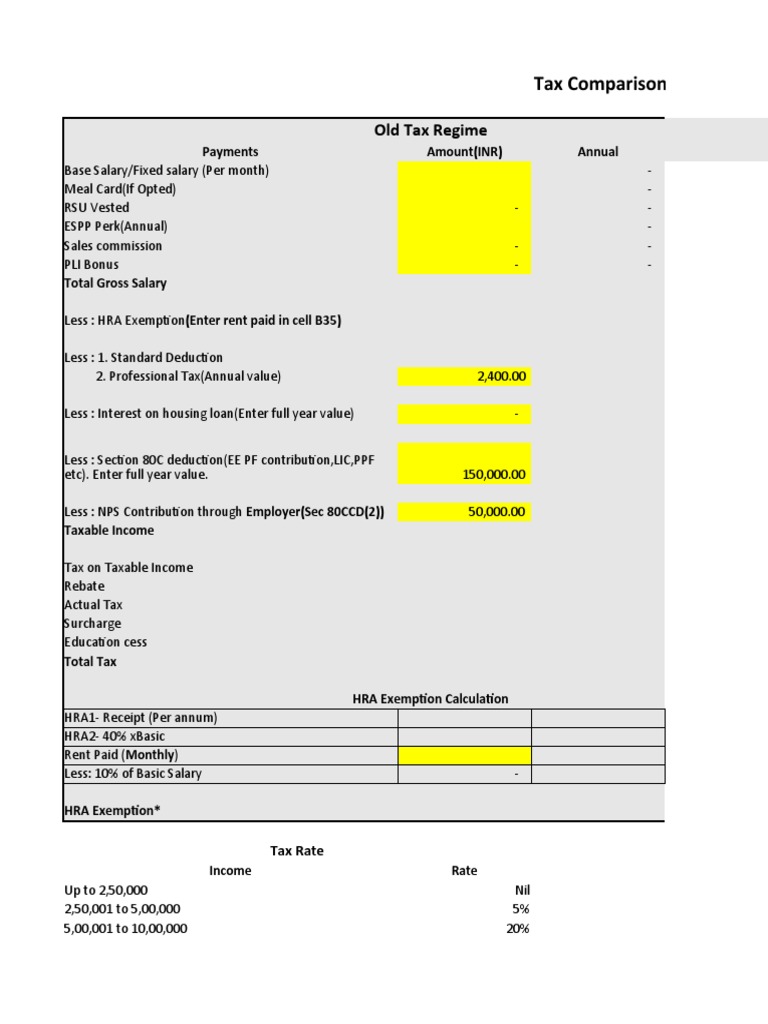 FY 23-24 Income Tax Calculator Guide | PDF | Taxes | Tax Deduction