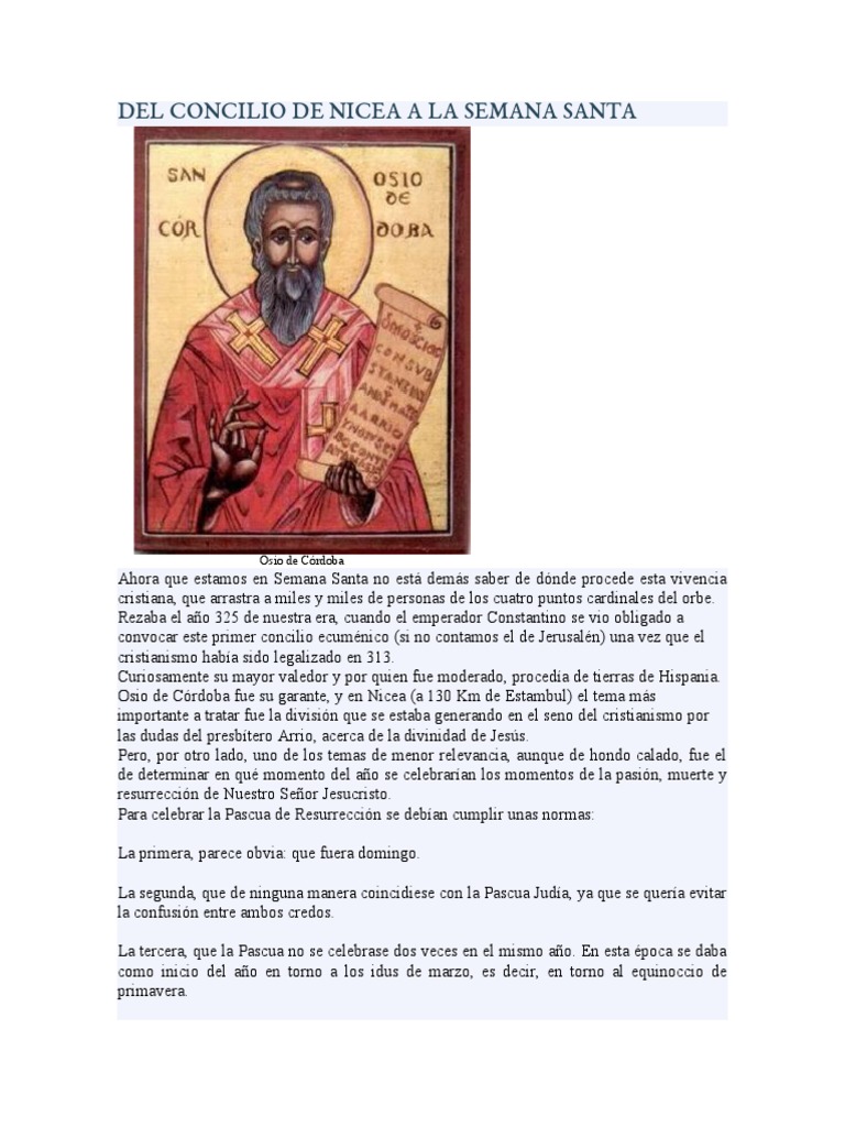 ¿Por Qué Es Importante El Concilio De Nicea Para La Unidad Cristiana ...