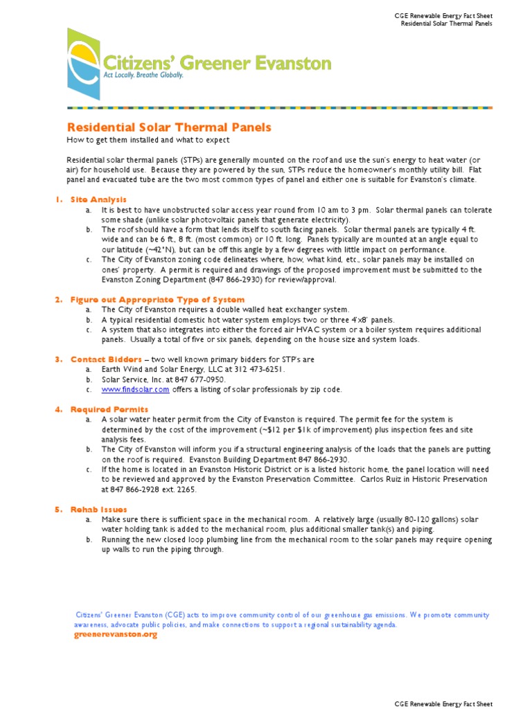 Residential Solar Fact Sheet 06.17.11 | PDF | Solar Energy | Water Heating