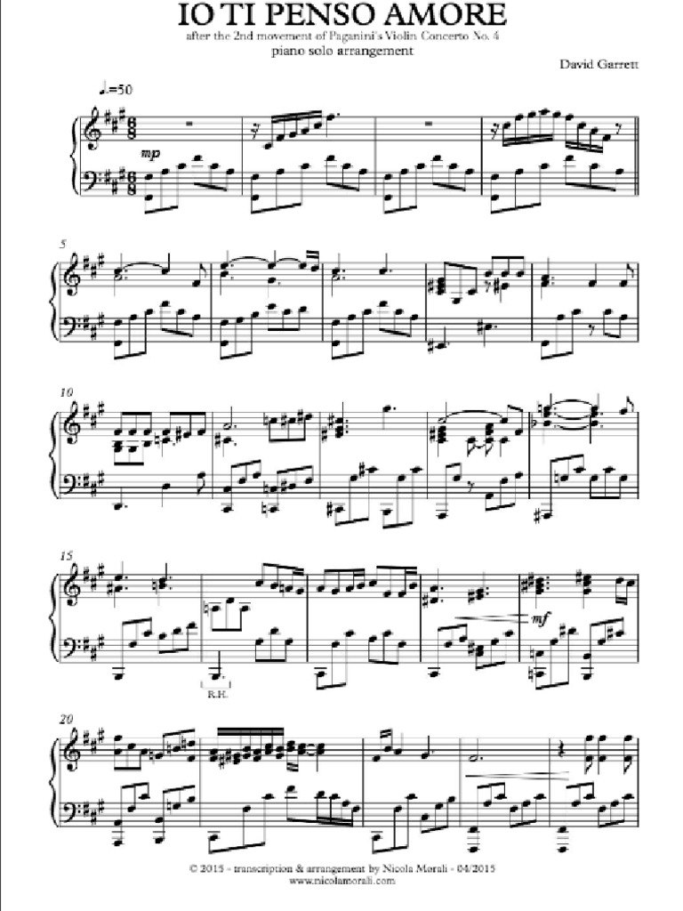 Io Ti Penso Amore - David Garrett | PDF