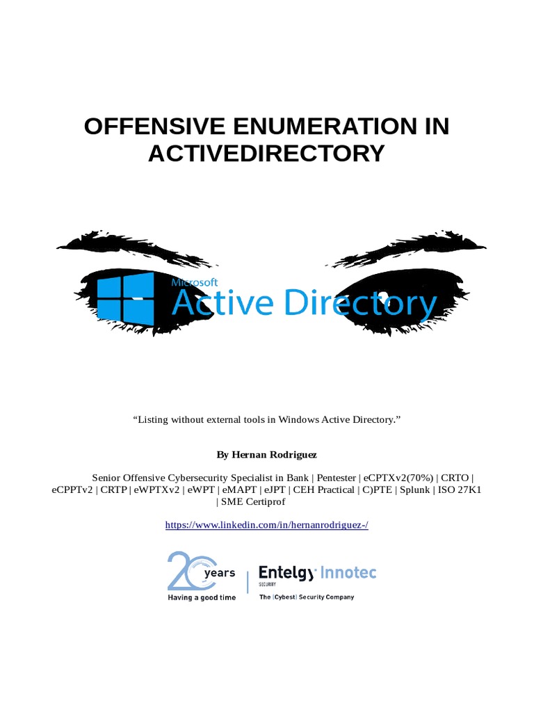 Offensive Enumeration in Ad | PDF | Active Directory | Operating System
