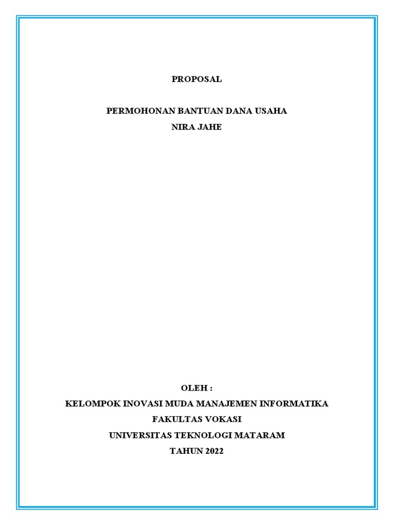 Proposal Usaha | PDF