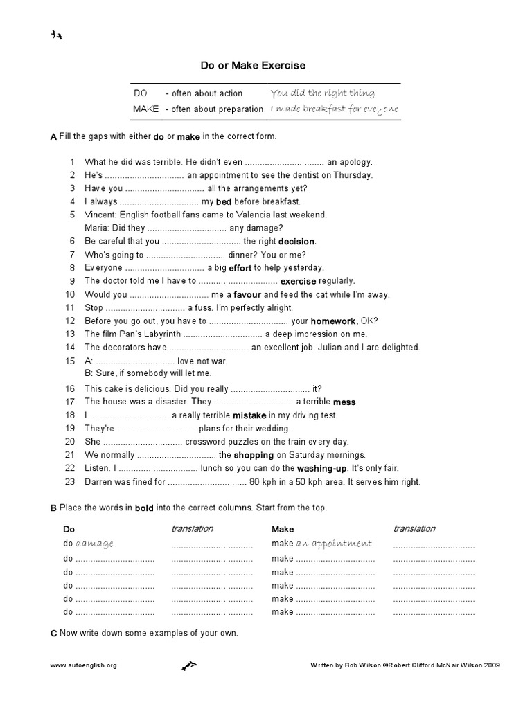 Do - Make - Take | PDF | English Language | Phrase