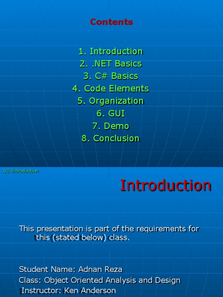 Csharp Dotnet Adnanreza | PDF | C Sharp (Programming Language) | Class (Computer Programming)