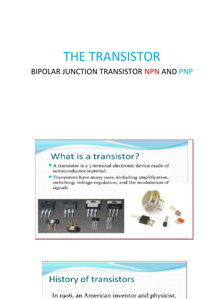Transistors | PDF