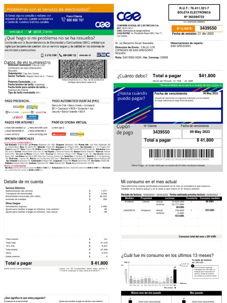 Estándar Boleta | PDF