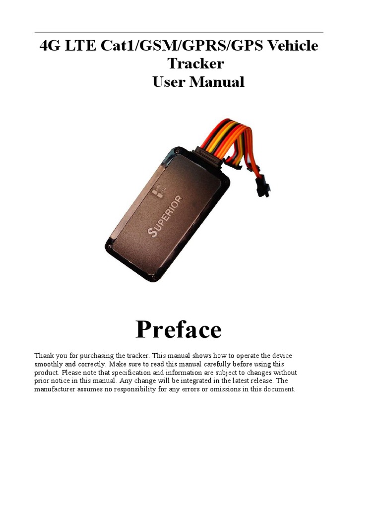 4G LTE Vehicle Tracker User Manual | PDF | General Packet Radio Service ...
