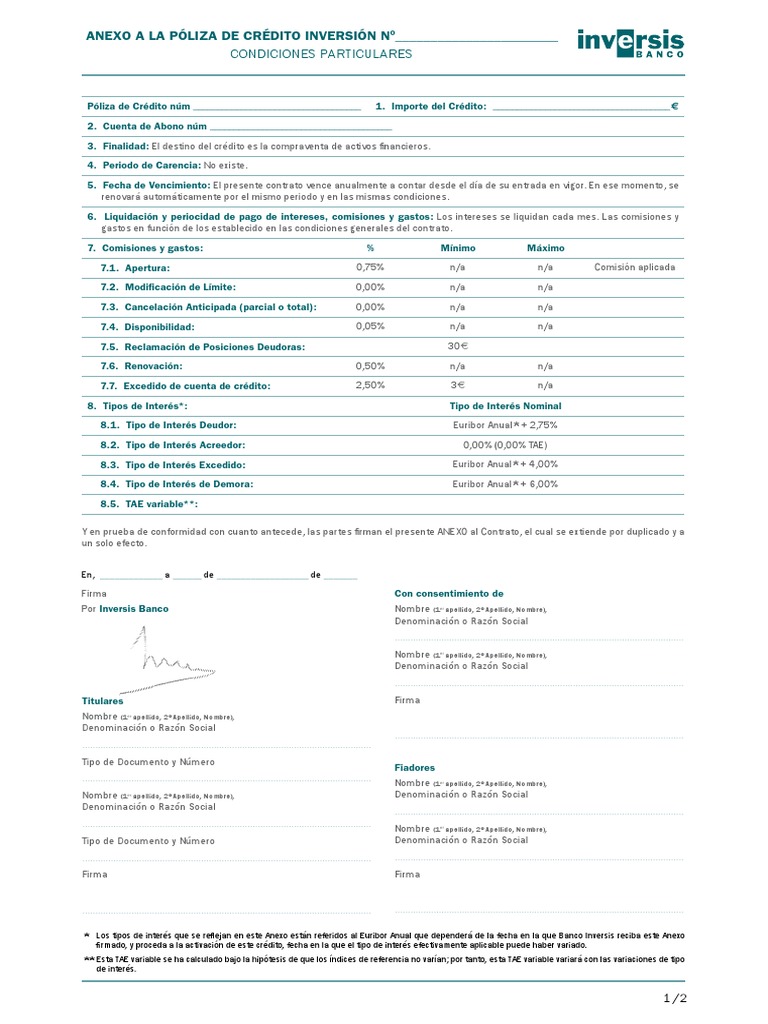 Poliza de Credito | PDF | Interés | Economía Financiera