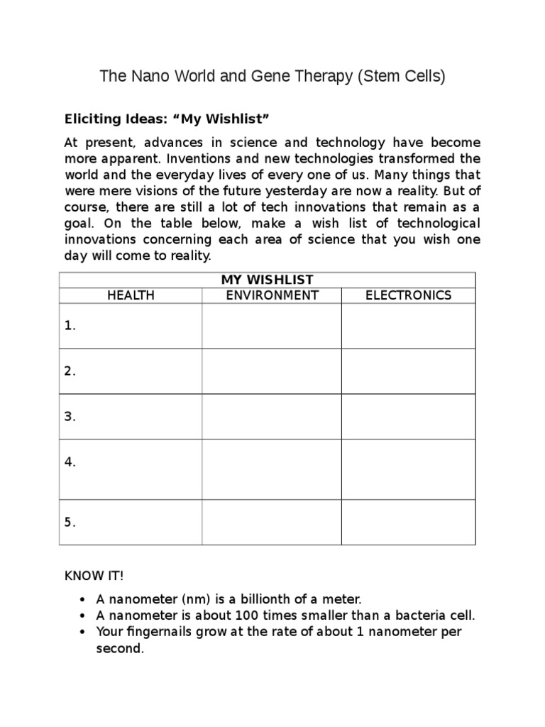 Nano World | PDF | Nanotechnology | Microscope