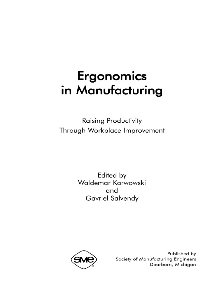 Ergonomics in Manufacturing | PDF | Human Factors And Ergonomics ...
