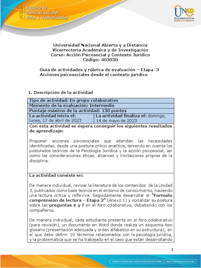 Guía de Actividades y Rúbrica de Evaluación - Unidad 3 - Etapa 3 ...