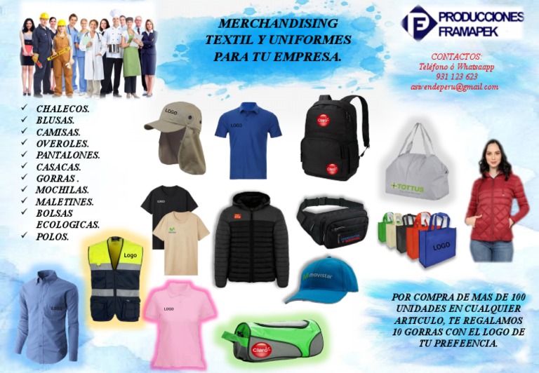 Soluciones integrales de merchandising textil y uniformes para empresas | PDF