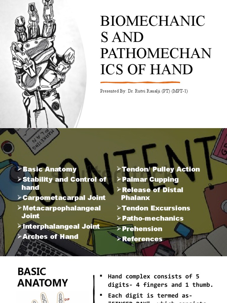 Biomechanics and Patho-Mechanics of Hand | PDF | Thumb | Hand