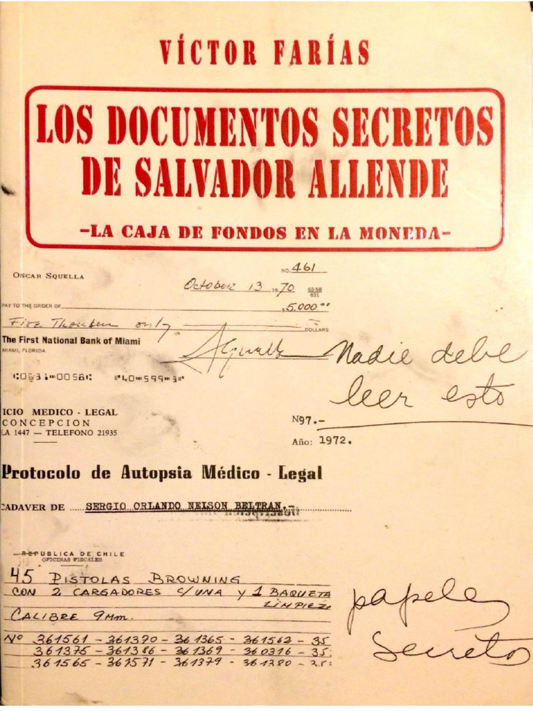 Víctor Farías - Los Documentos Secretos de Salvador Allende La Caja de Fondos en La Moneda | PDF