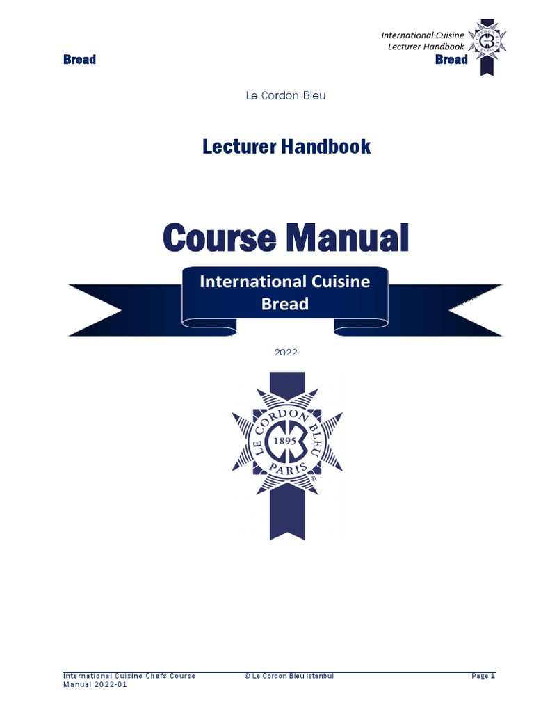 00 International Cuisine Chefs Course Manual Bread - 2022-01 PDF | PDF ...