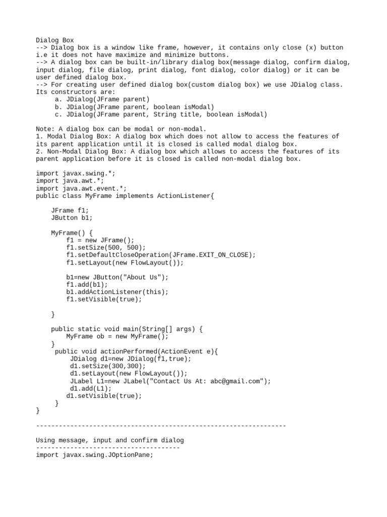 Dialogbox | PDF | Dialog Box | Graphical User Interfaces Dialogbox | PDF | Dialog Box | Graphical User Interfaces