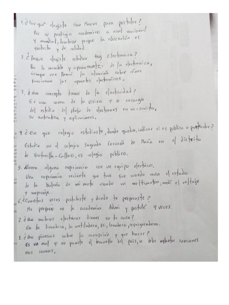 Preguntas de Entrada | PDF