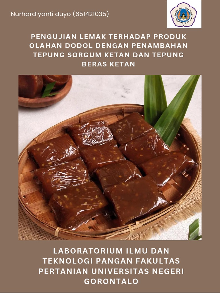 Pengujian KADAR LEMAK DODOL PDF | PDF | Kesehatan Holistik | Sains & Matematika