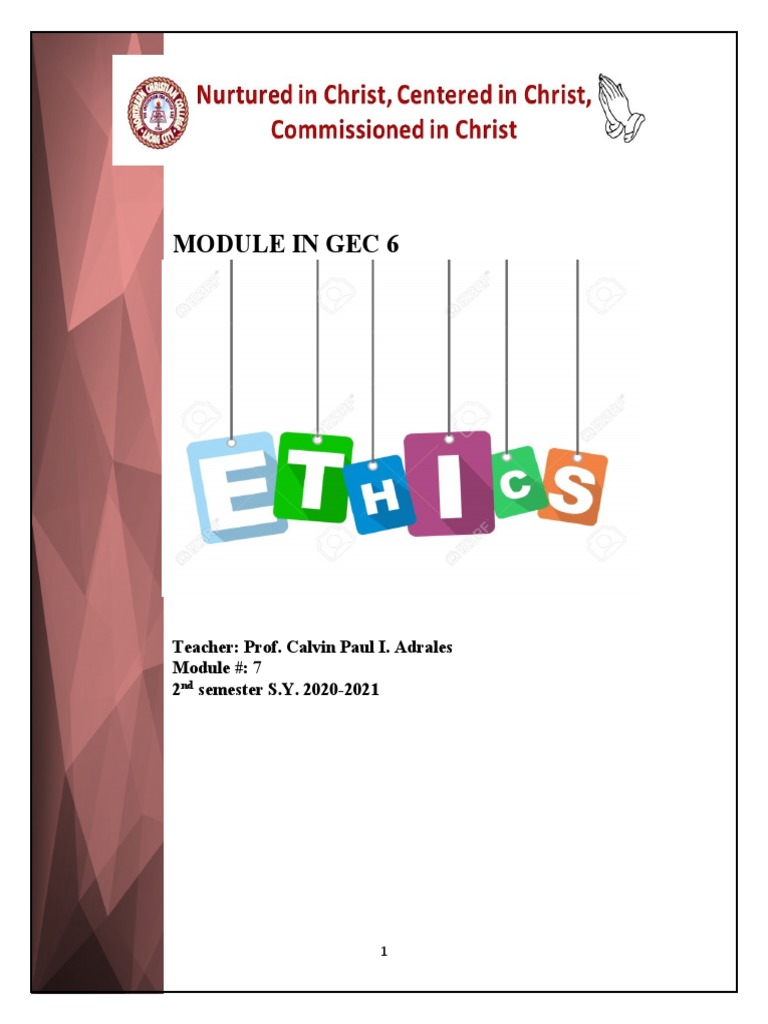 GEC 6 Lesson 11 | PDF | Utilitarianism | Soul