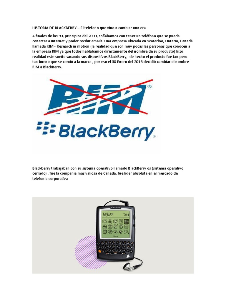 Historia de Blackberry | PDF