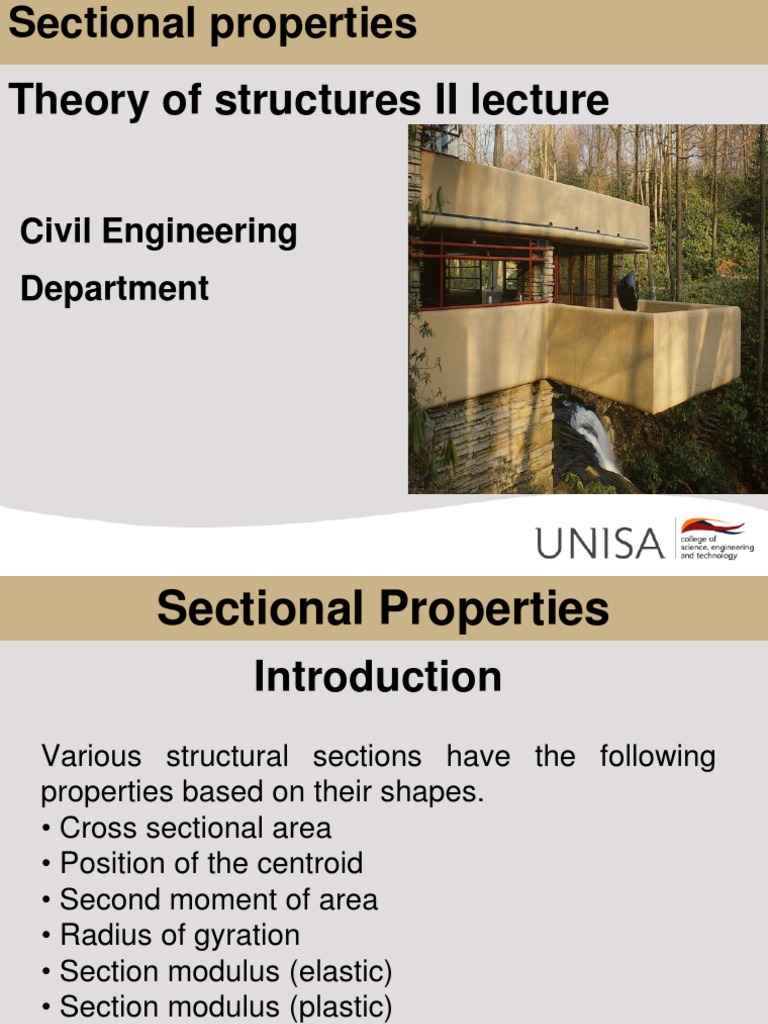 Sectional Properties Presentation | PDF | Continuum Mechanics | Solid ...