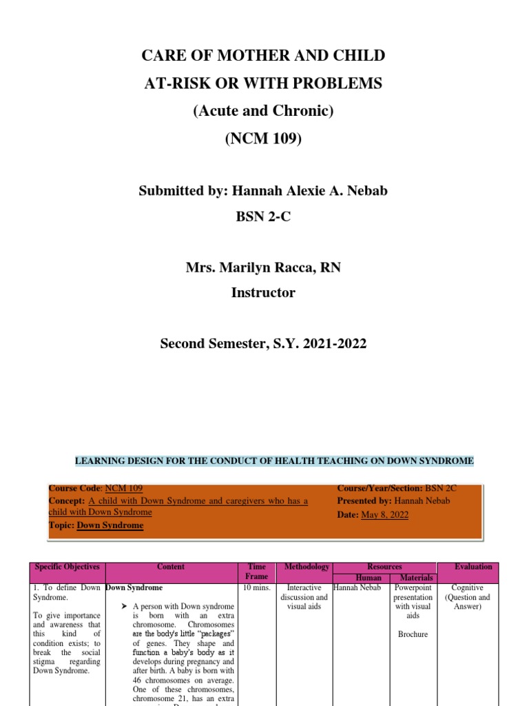 Module 6 | PDF | Down Syndrome | Clinical Medicine