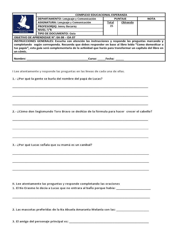 Guía para Domesticar a Papás | PDF | Artes del Lenguaje y Comunicación ...