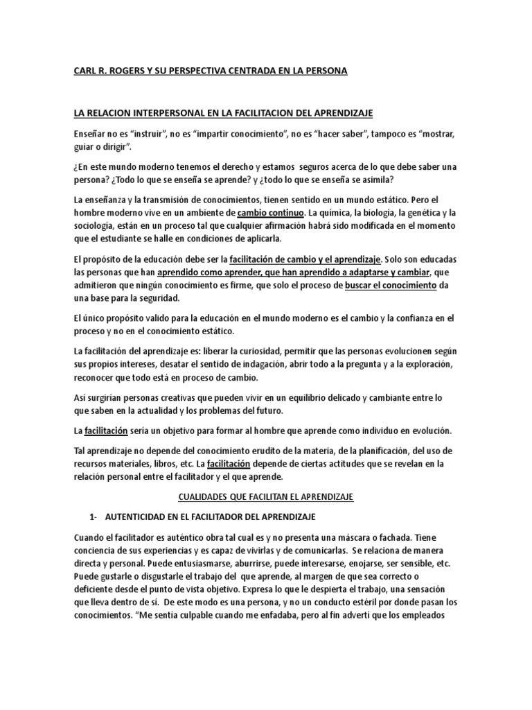 CARL R. Rogers | PDF | Aprendizaje | Simulación