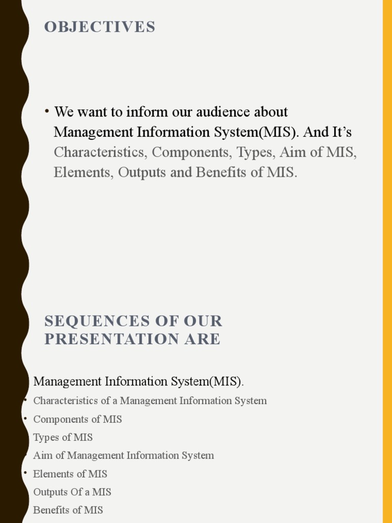 Management Information System PPTX | PDF | Information System ...