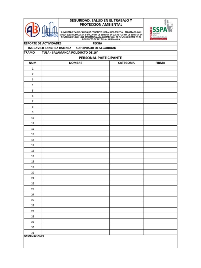 Lista de Asistencia Rij | PDF