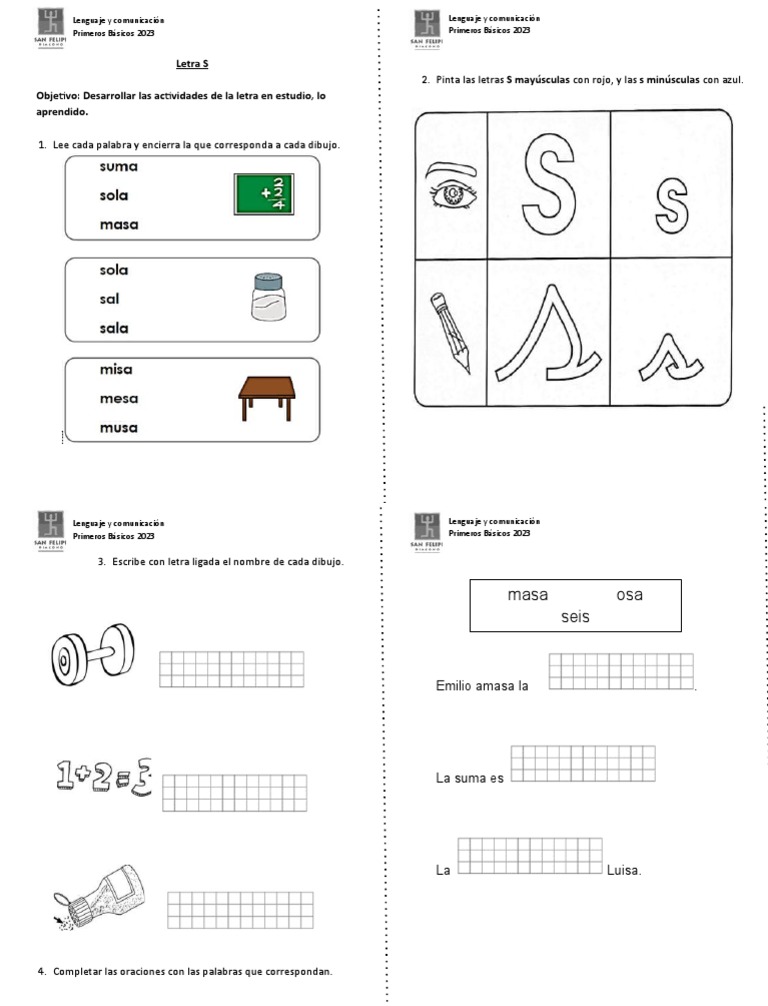 Guías Letra S | PDF