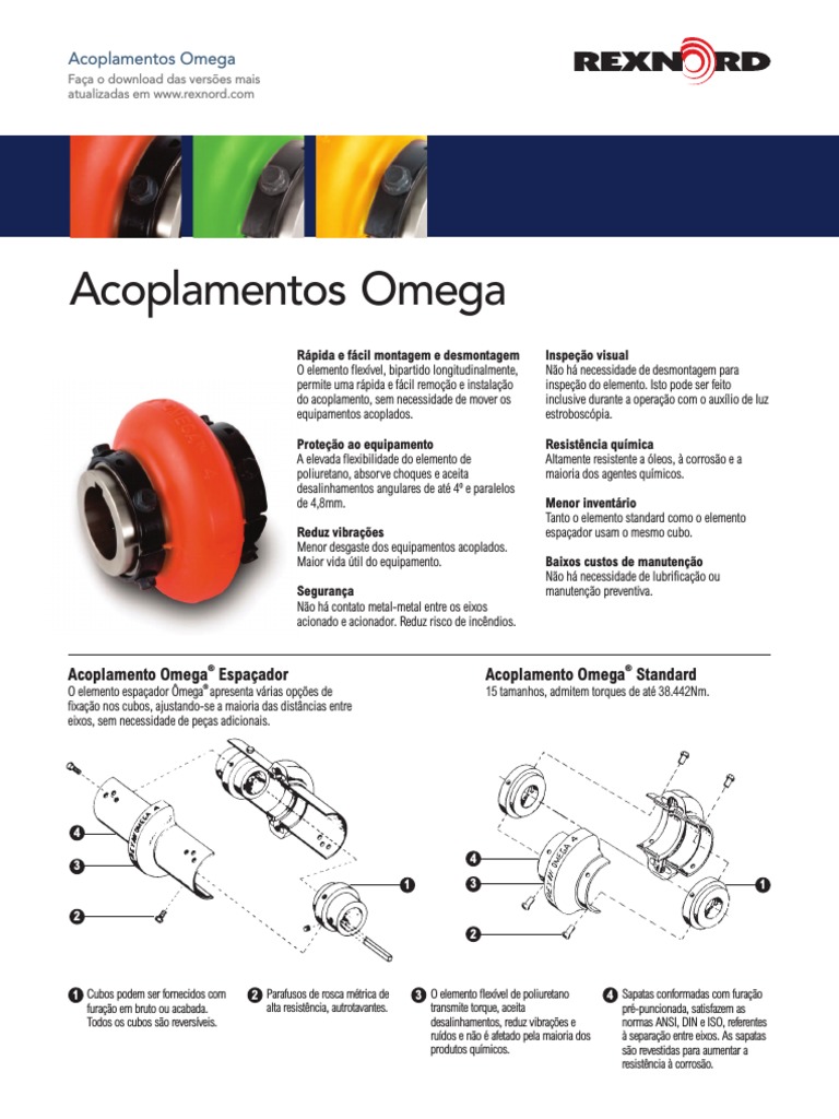 Catalogo Rexnord Acoplamento Omega | PDF | Motores | Bomba