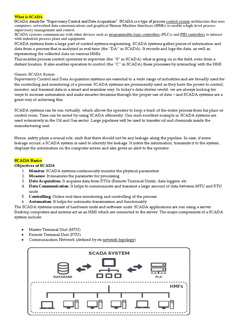 What Is Scada Pdf Scada Programmable Logic Controller 