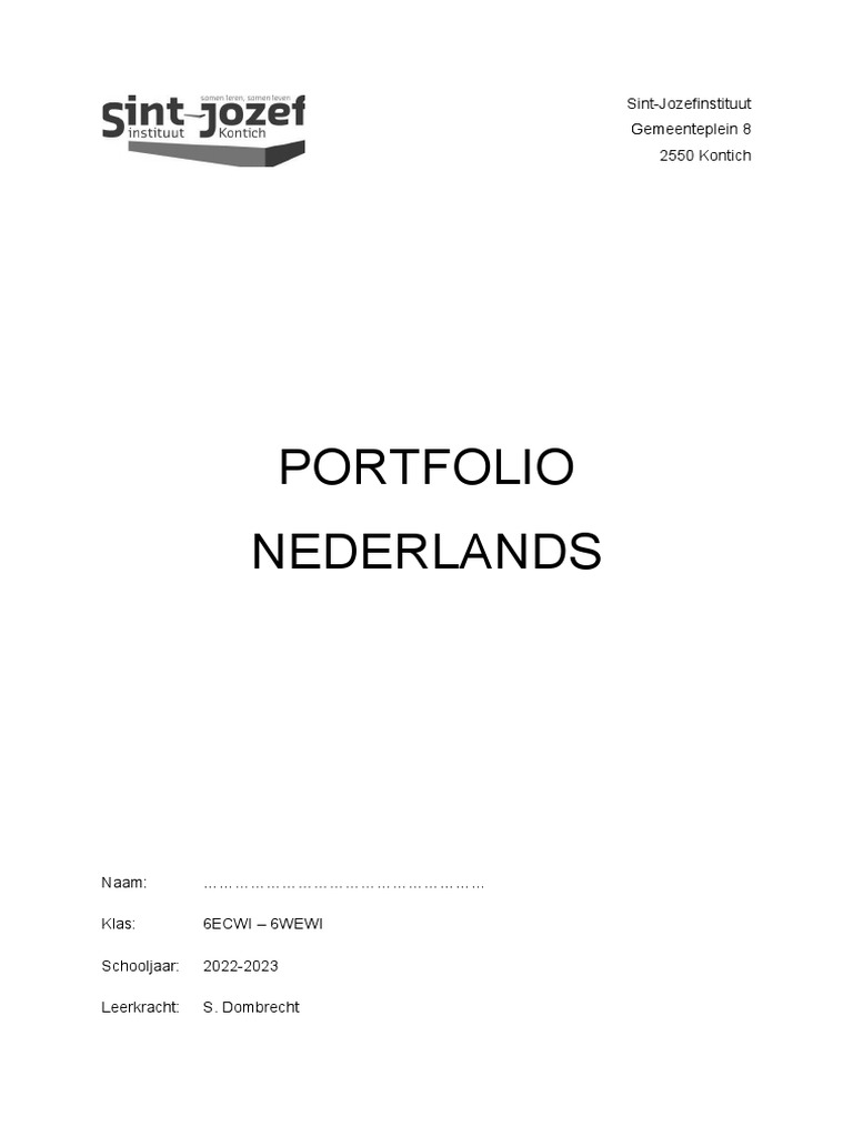 Taalportfolio Nederlands 2022-2023 | PDF
