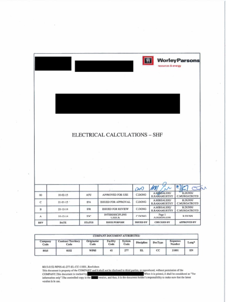 Electrical Calculations - SHF | PDF