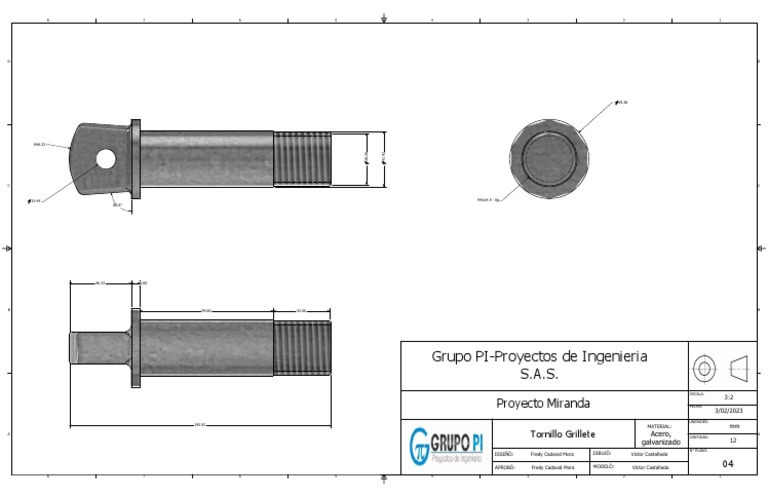 Plano 04 - TORNILLO GRILLETE | PDF