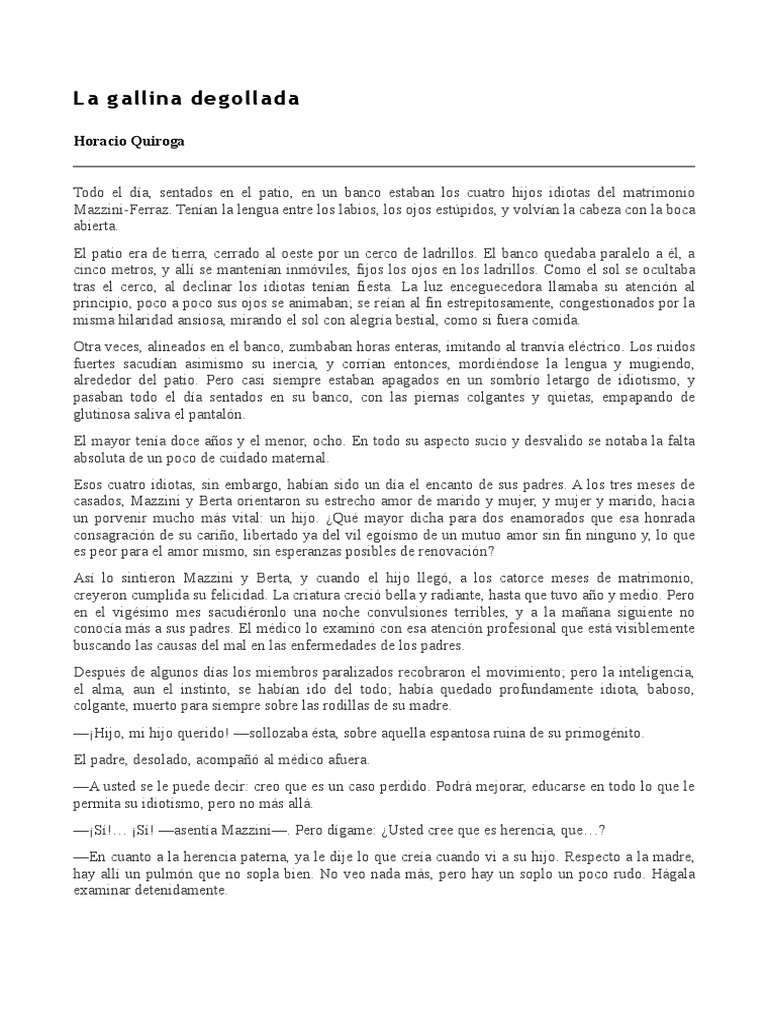 La Gallina Degollada PDF | PDF | Amor