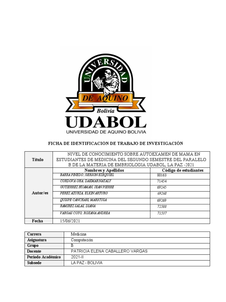 Apa Cancer de Mama 4-6-2021 | PDF | Conocimiento | Cáncer de mama