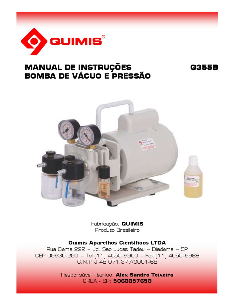 Manual Bomba Quimis Q355B | PDF | Bomba | Vácuo